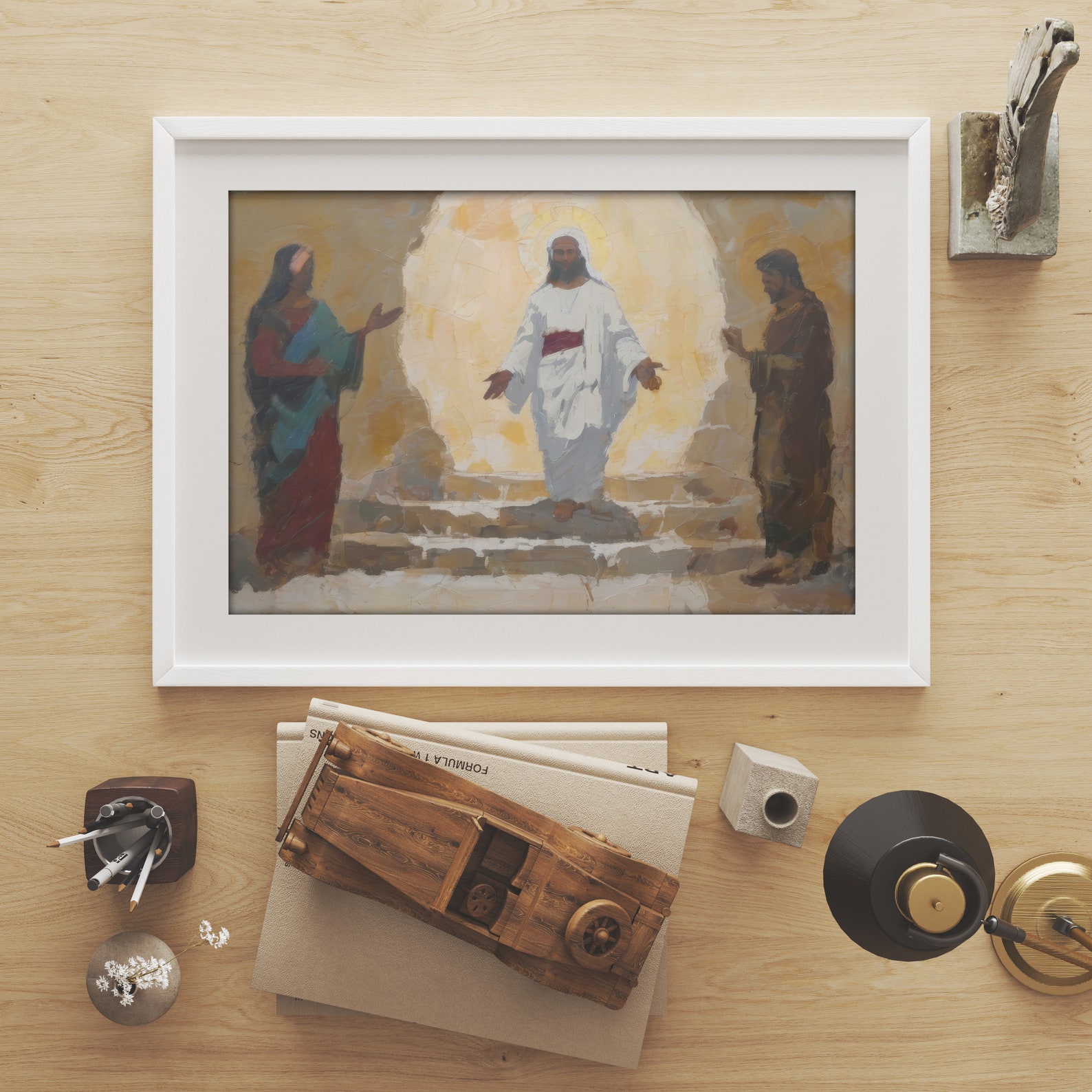 Stairs of the Beatitudes Christian Wall Art, Christian Nativity ...