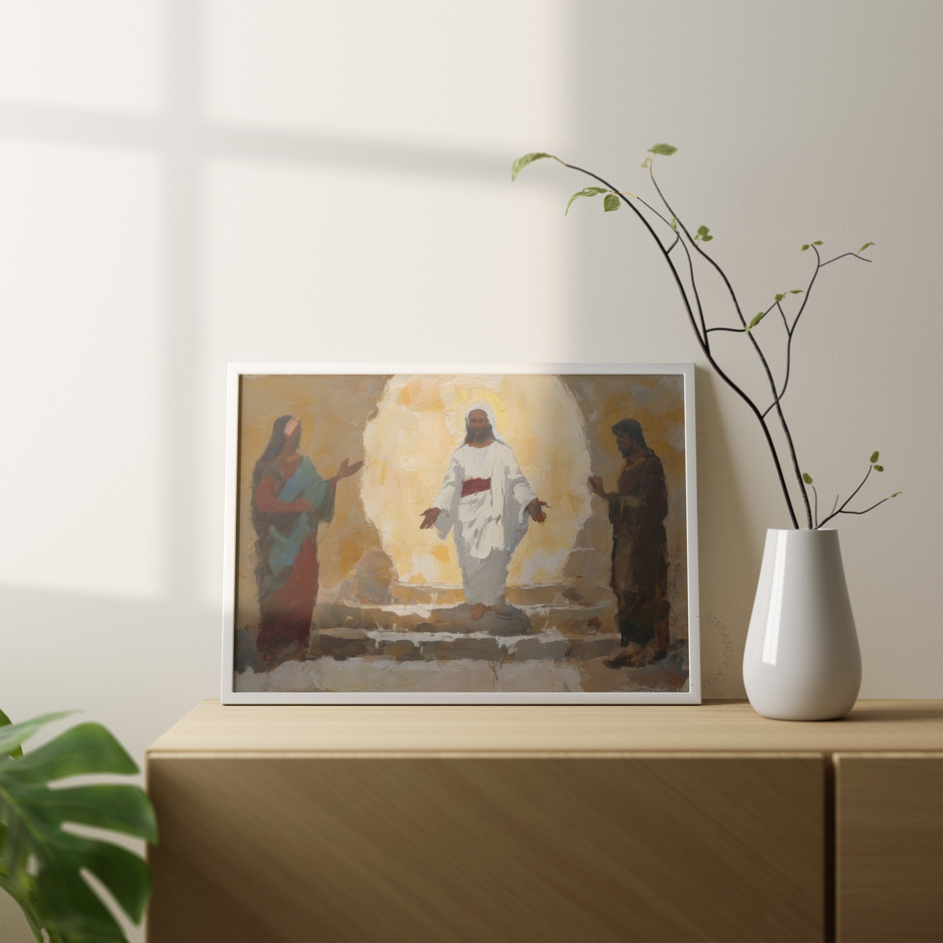 Stairs of the Beatitudes Christian Wall Art, Christian Nativity ...