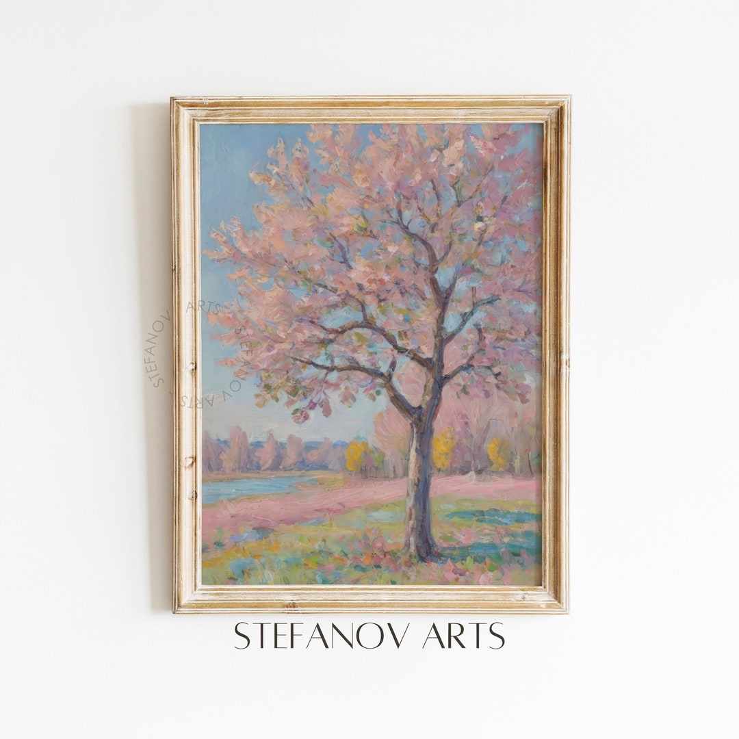 Colorful Tree Spring Printable Wall Art, Nursery Wall Art, Coquette ...
