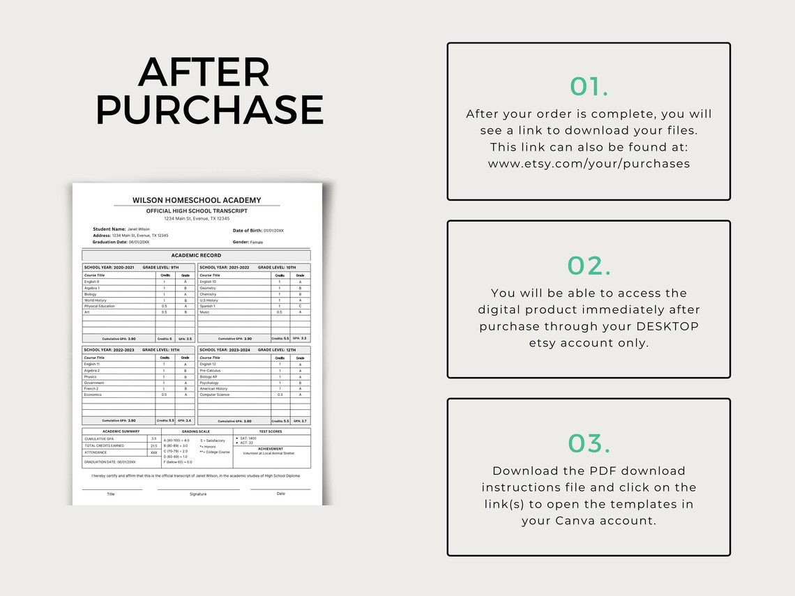 Fillable Printable Official High School Transcript, Homeschool Academic ...