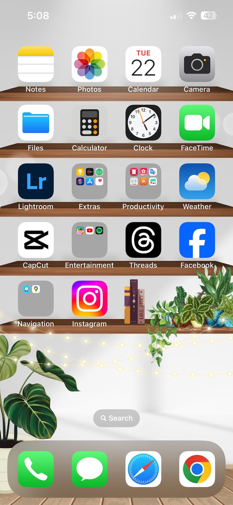 Cozy Bookshelf Wallpaper for iPhone 12/13/14, Organised Shelf Home ...