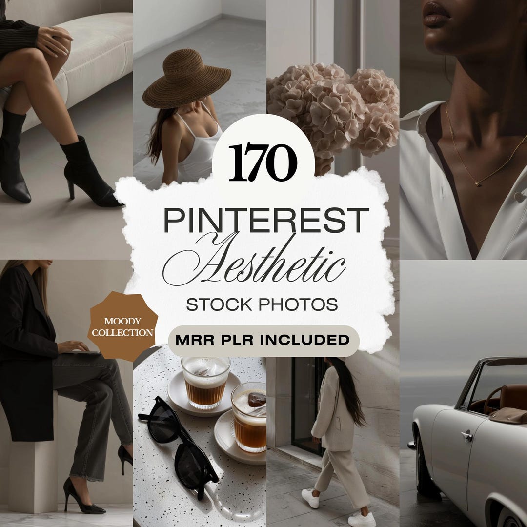 Pinterest Aesthetic Stock Photos: 170 Moody Girl Boss Images (MRR PLR ...