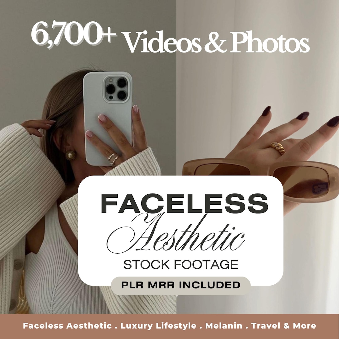 Aesthetic Faceless Reels for Instagram Stock Photo Girl Bundle With PLR MRR Faceless Video for ...
