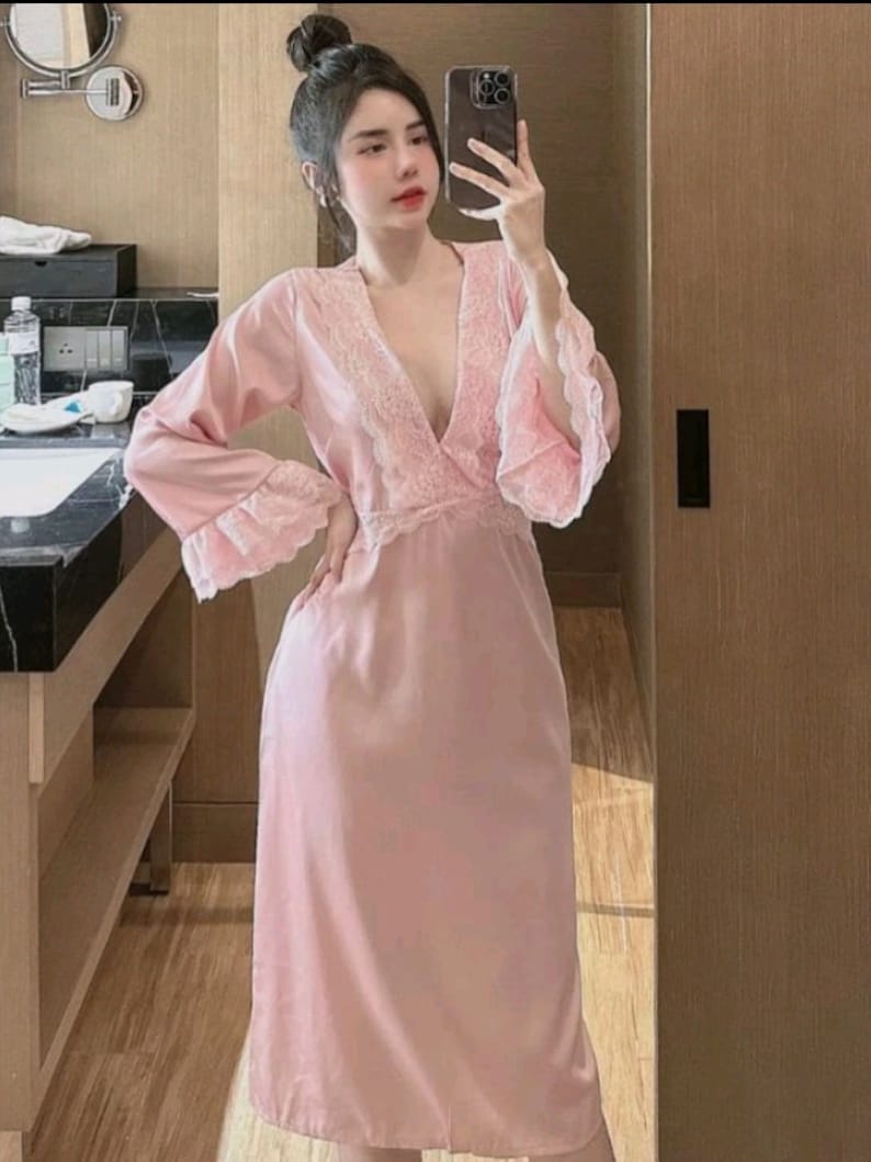 Luxurious Handmade Satin Nightgown and Pajama - Etsy