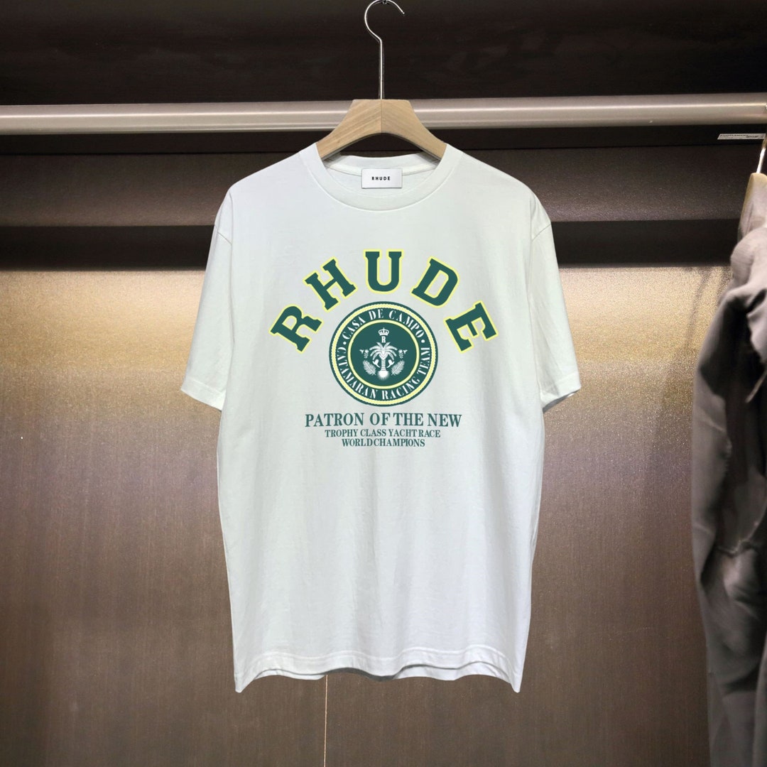 Rhude T-shirt, Rhude Green Monogram T-shirt, Casual Street Hoodie ...