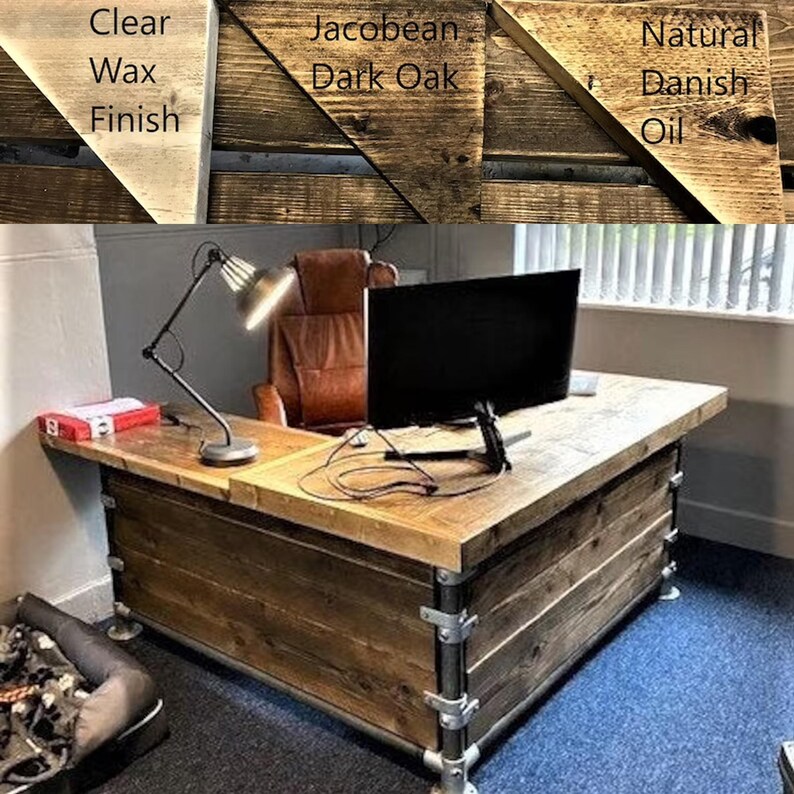 Custom Made Reclaimed Scaffold Boards Rustic,richmond Corner Desk ...