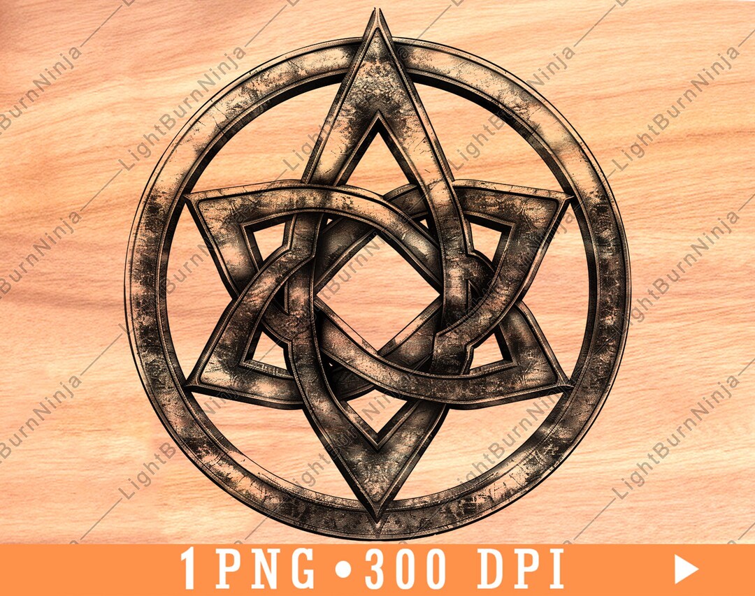 Pentacle Assassin Symbol Celtic Knot Triangle Circle Medieval Laser ...
