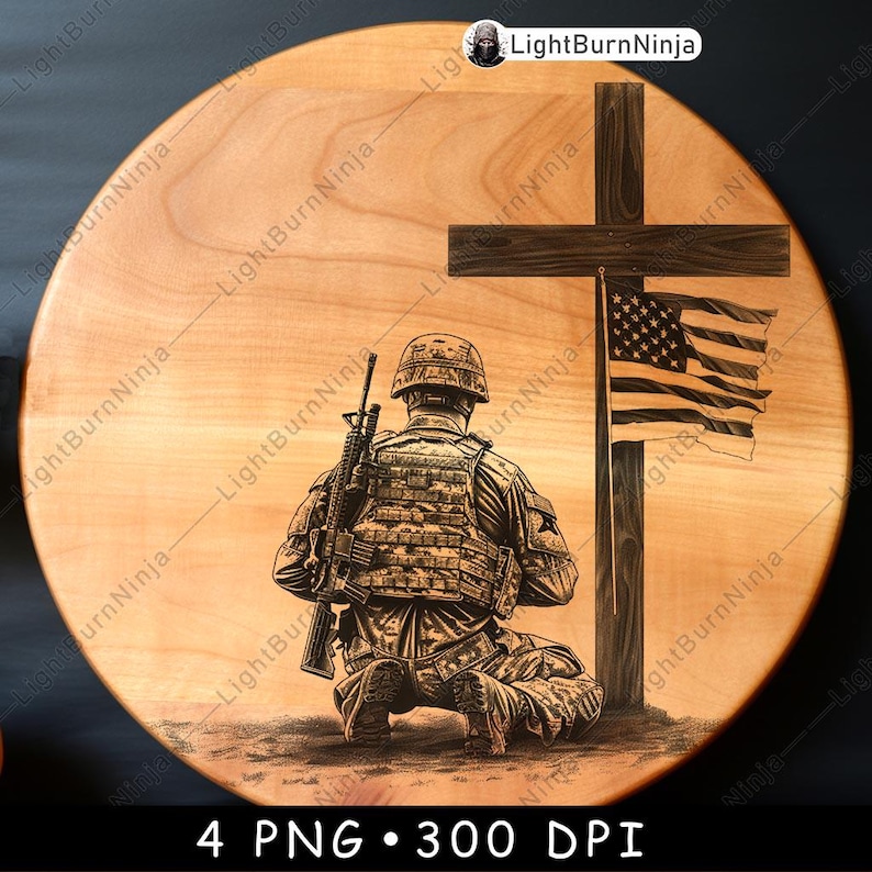 Soldier Memorial PNG Laser Engraving Fallen Hero Cross Grave Military ...