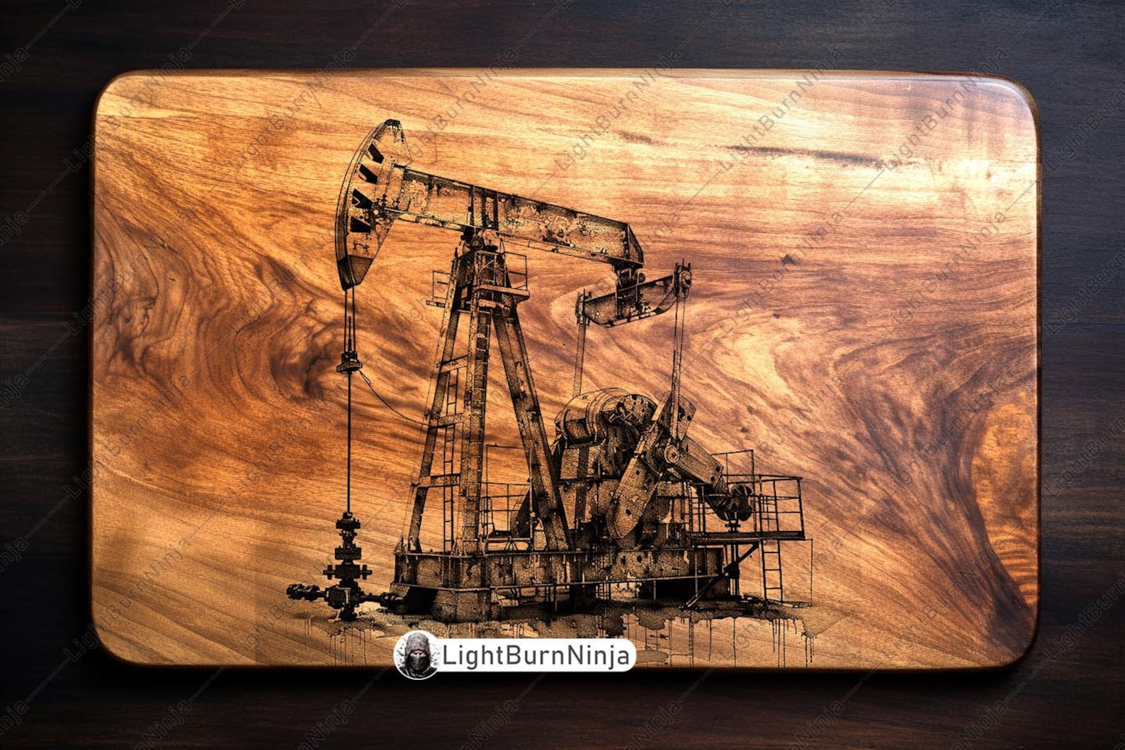 Crude Oil Pumpjack Rig Oilfield Diesel Fuel Petroleum Factory Laser ...