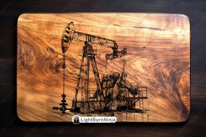 Crude Oil Pumpjack Rig Oilfield Diesel Fuel Petroleum Factory Laser ...