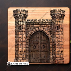 Gothic Castle Palace Medieval Gate Middle Age Stone Fortress Laser File ...