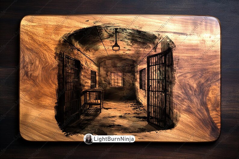 Prison Cell Dungeon Jail Penitentiary Detention Halloween Laser File ...