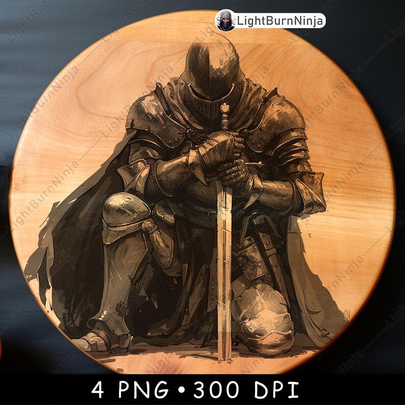 Kneeling Knight Sword Medieval Armor Chivalry Epic Hero Guard Laser ...