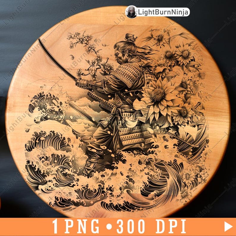 Samurai Warrior Katana Ocean Waves Martial Arts Fantasy Sword Laser ...