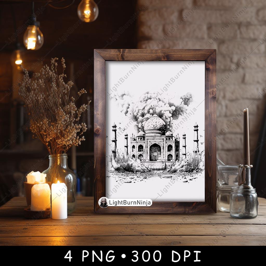 Temple Taj Mahal Shrine Explosion Monument Destruction Mosque Laser ...