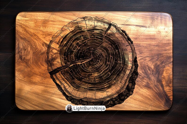 Tree Slice Slab Circular Wood Cutout Piece Timber Log Disc Laser File ...