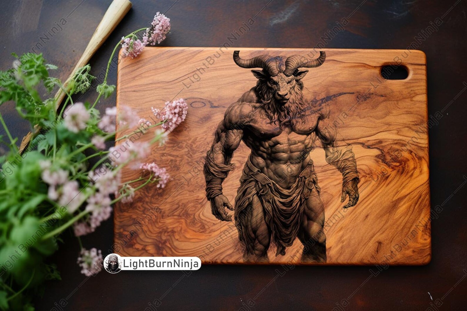 Minotaur Myth Crete Human Bull Beast Greek Monster Aries Ram Laser File ...