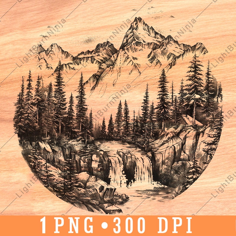 Laser Engraved Files Falls - Etsy