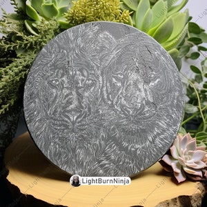 Lion and Tiger Wild Animals Predators Wildlife Portrait King Laser File ...