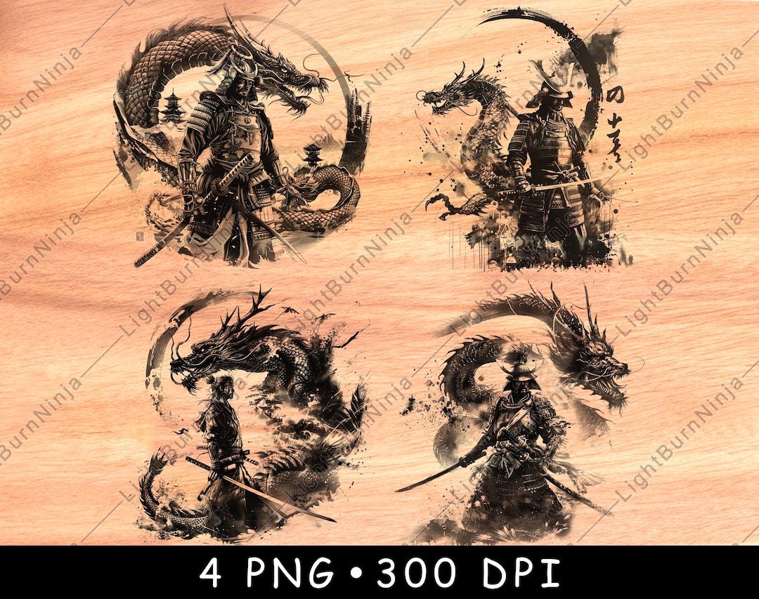 Samurai Dragon Warrior Japanese Katana Epic Battle Assassin Laser File ...