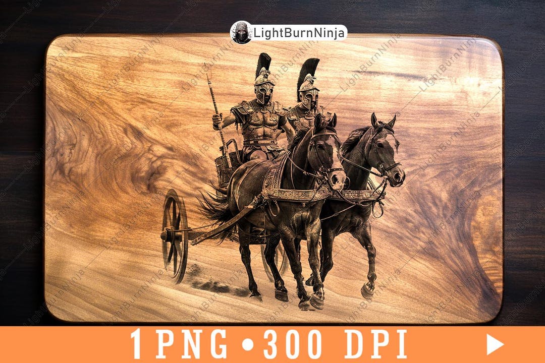 Ancient Chariot Spartan Roman Warrior Gladiator Horse Hoplite Laser ...