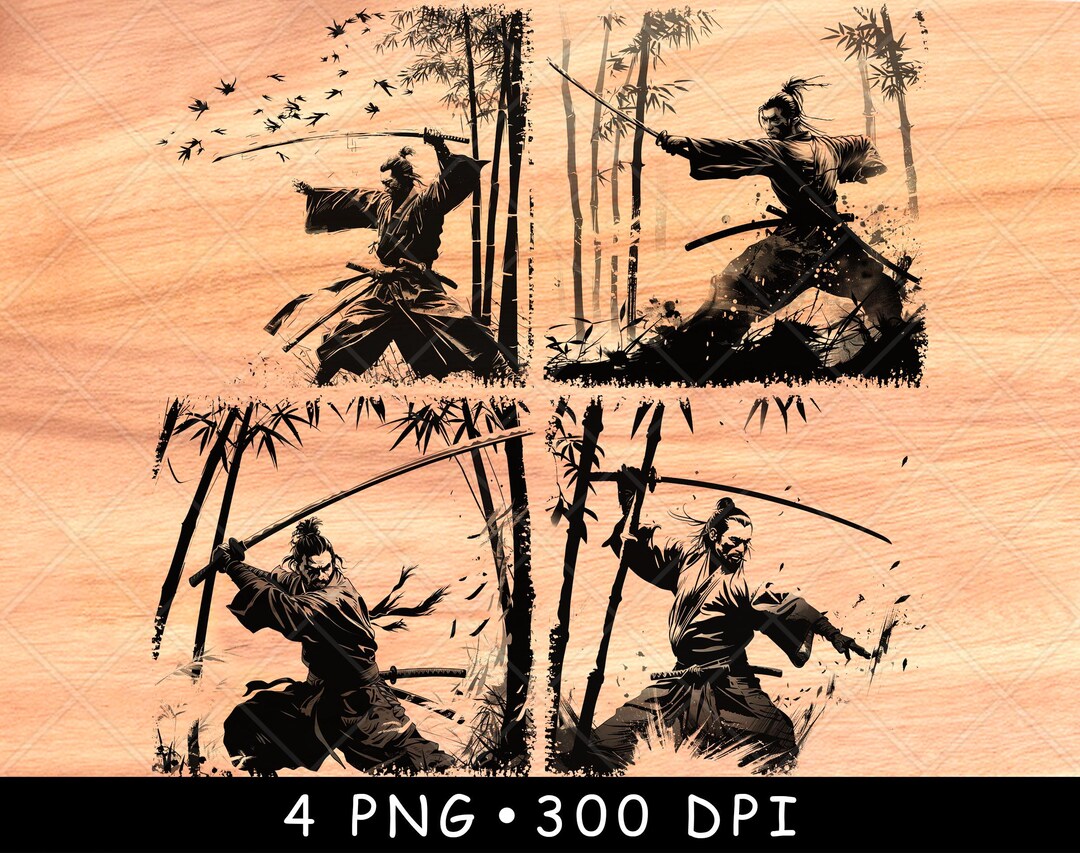 Japanese Samurai Katana Sword Ninja Warrior Bamboo Assassin Laser File ...