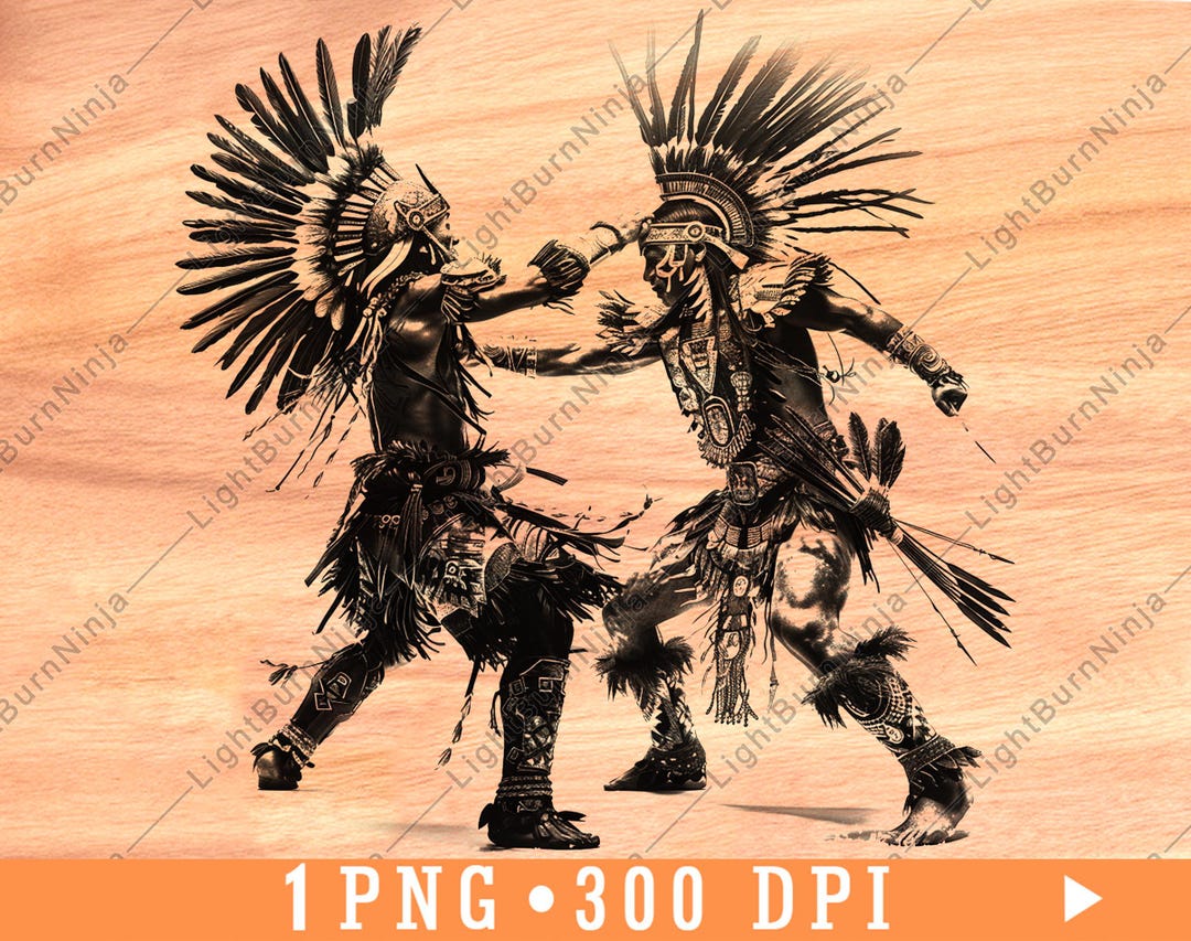Aztec Warrior Fight Ancient Combat Duel Tribal Native Indian Laser File ...