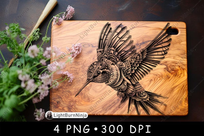 Hummingbird Traditional Mayan Patterns Tribal Geometric Bird Laser File ...