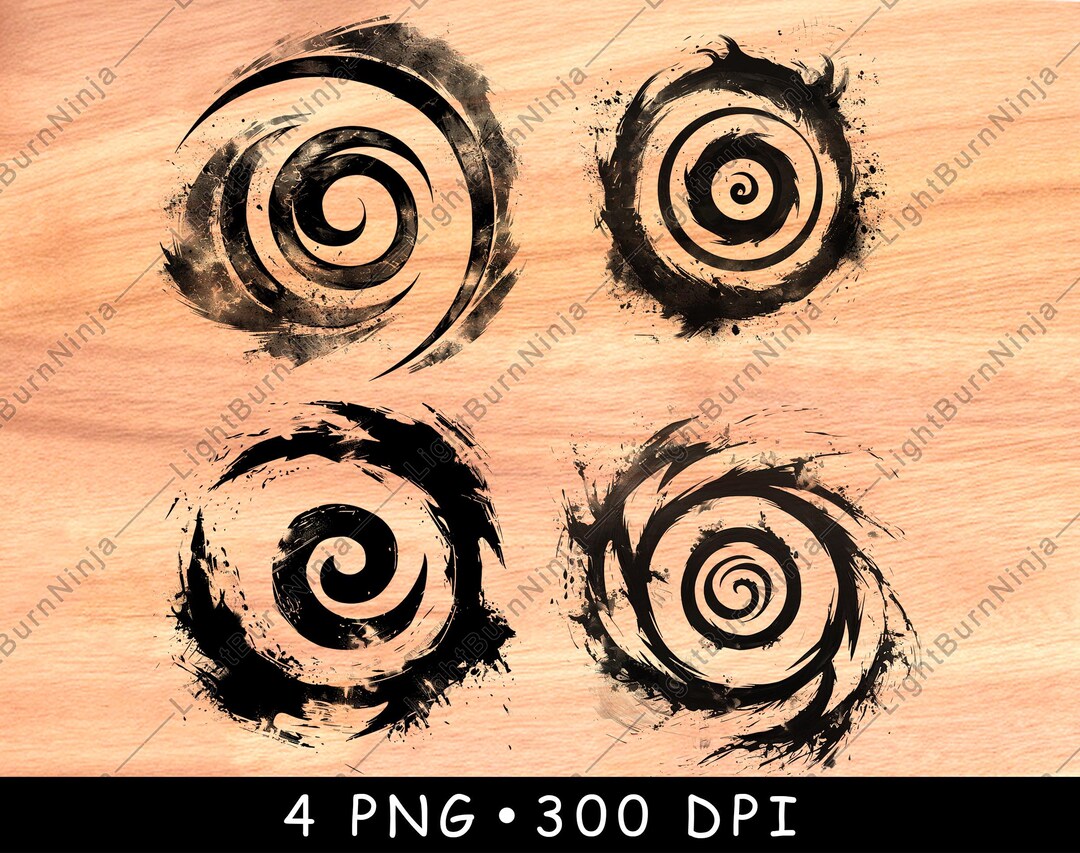 Swirling Tattoo Design Spiral Pattern Abstract Brushstroke Laser File ...