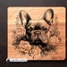 French Bulldog Frenchie Head Floral Scene Flower Wreath Pet Laser File ...