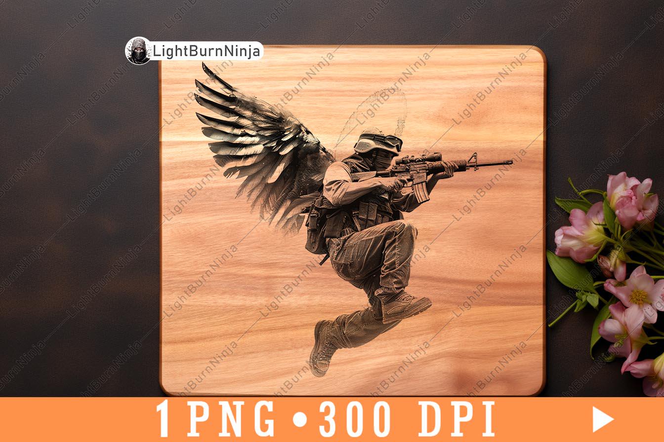 Angel Wings Halo Rifle Rebellious Militant Army Gun Hero Soul Laser ...