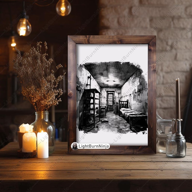 Prison Cell Dungeon Jail Penitentiary Detention Halloween Laser File ...