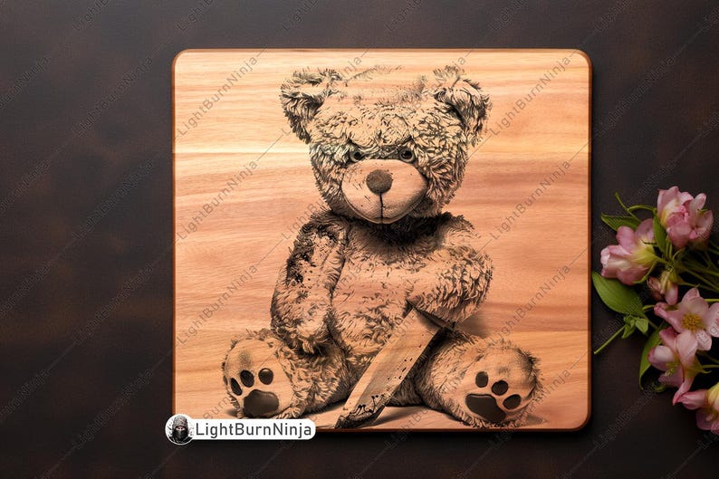 Angry Teddy Bear Knife Bloods Killer Stuffed Toy Scary Horror Laser ...