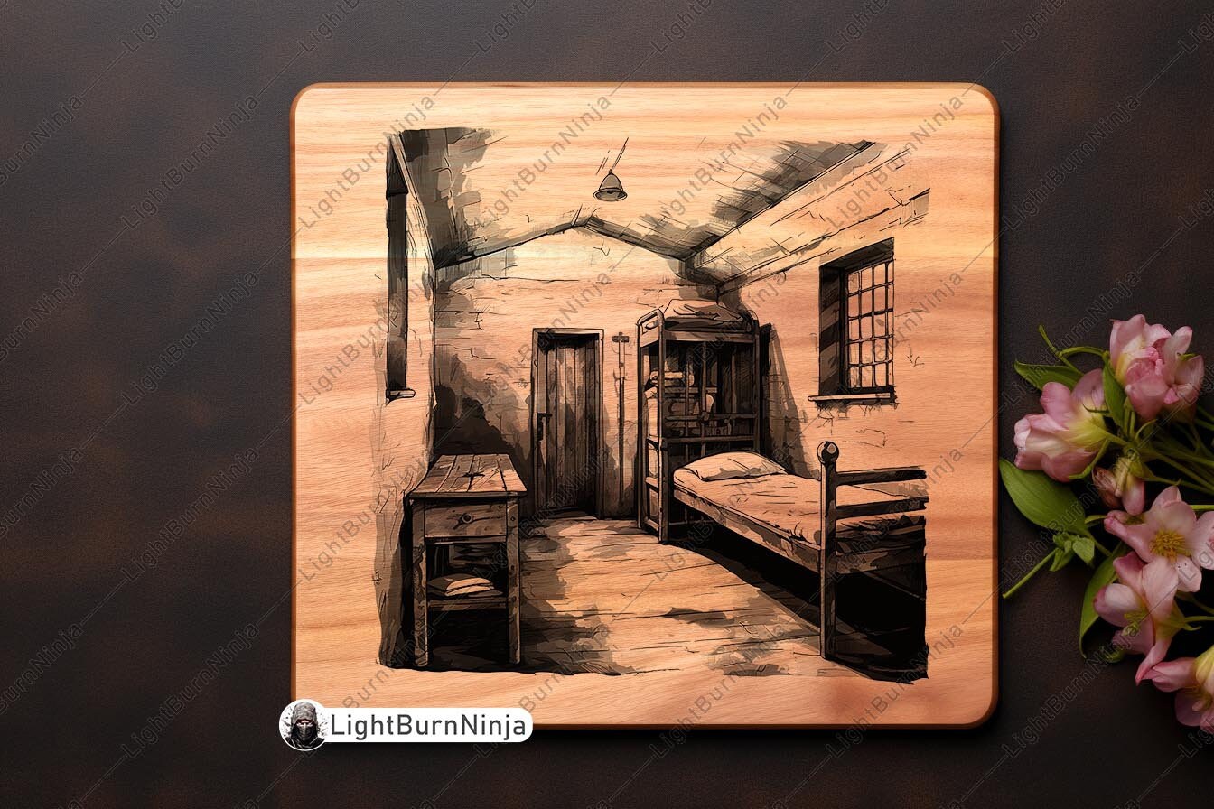 Prison Cell Dungeon Jail Penitentiary Detention Halloween Laser File ...