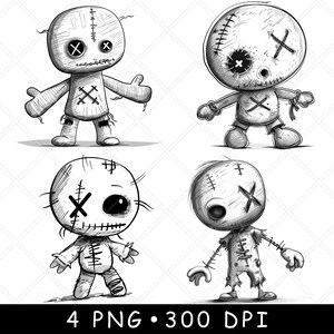 Voodoo Doll X Mark Eyepatch Ragdoll Handmade Stitched Toy Art Laser ...