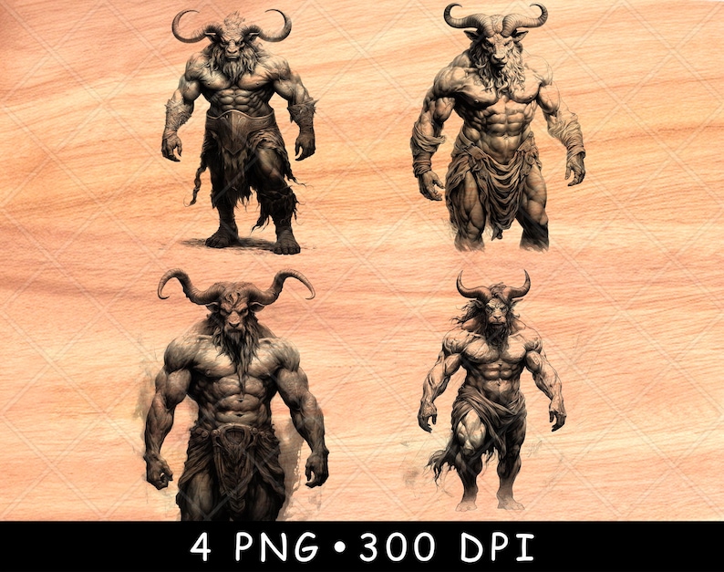 Minotaur Myth Crete Human Bull Beast Greek Monster Aries Ram Laser File ...