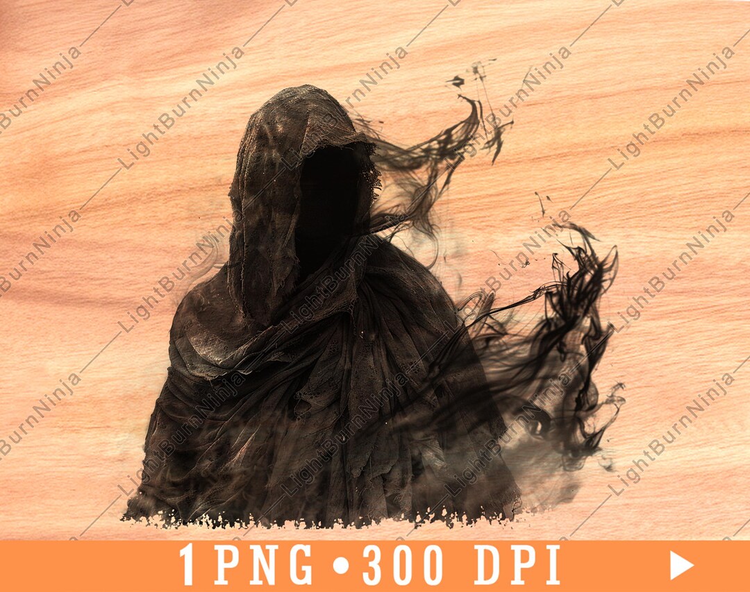 Faceless Phantom Hooded Ghost Dark Wraith Halloween Horror Laser File ...