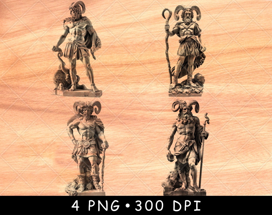 Aries Statue Ram Sculpture Zodiac Deity Myth Horn God Ancient Laser ...