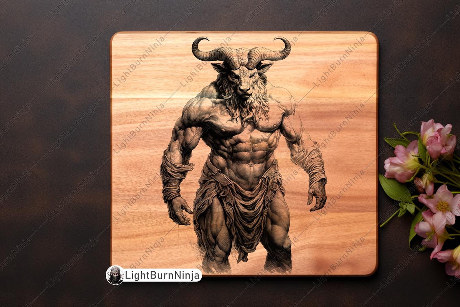 Minotaur Myth Crete Human Bull Beast Greek Monster Aries Ram Laser File ...