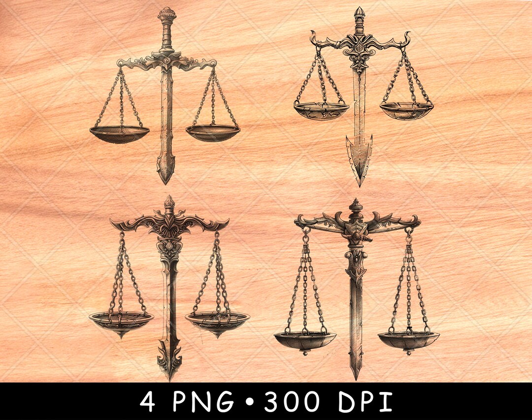 Scales Justice Sword Judicial Law Courtroom Equality Legal Laser File ...