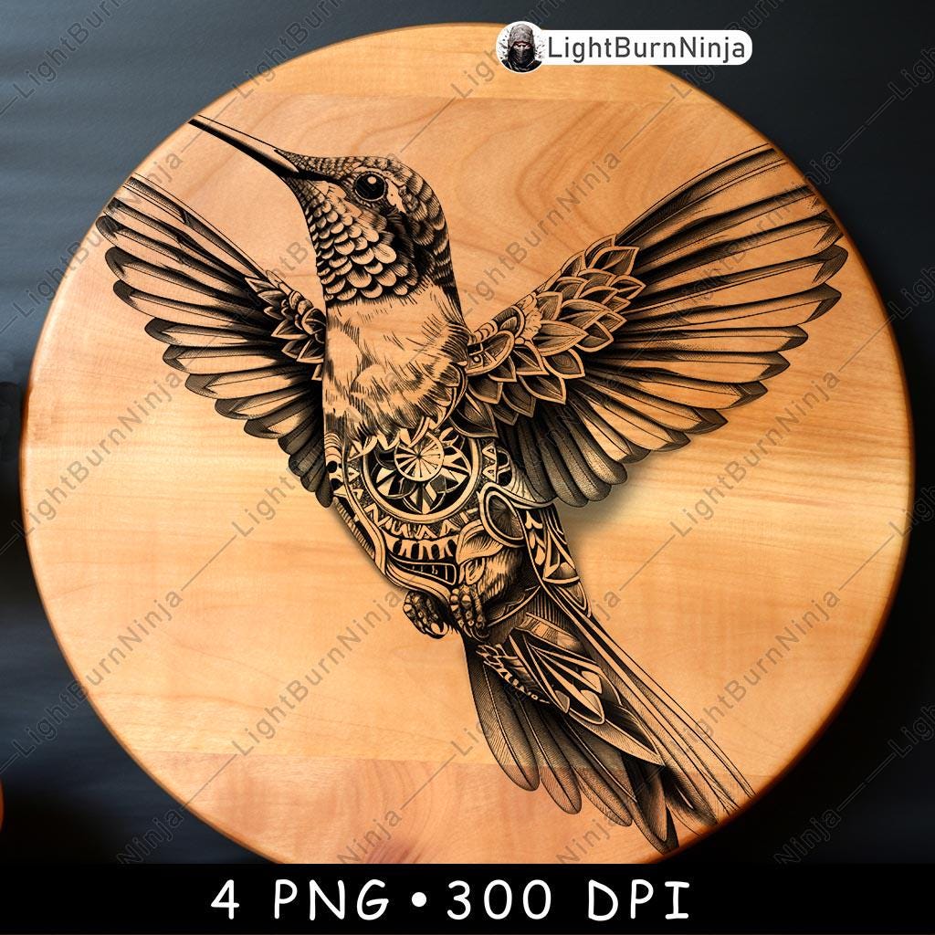 Hummingbird Traditional Mayan Patterns Tribal Geometric Bird Laser File ...