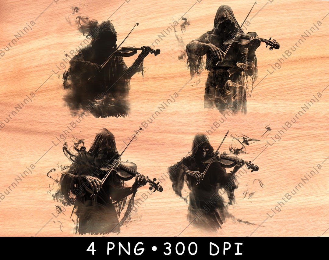 Grim Reaper Violin Player Skeleton Musician Dark Smoke Death Laser File ...
