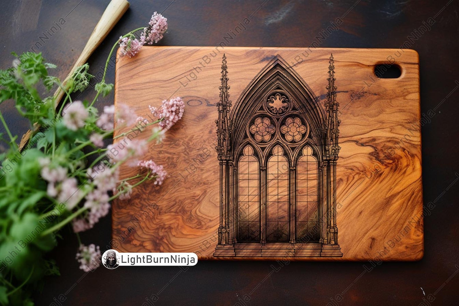 Gothic Victorian Window Medieval Ogee Arch Pointed Tracery Laser File ...