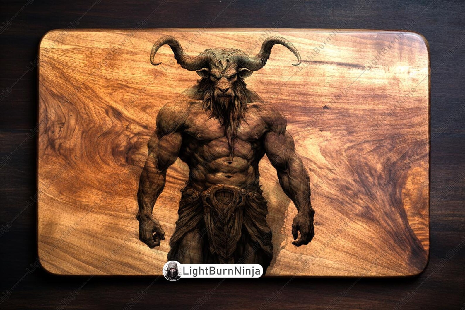 Minotaur Myth Crete Human Bull Beast Greek Monster Aries Ram Laser File ...