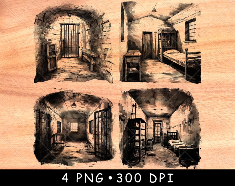 Prison Cell Dungeon Jail Penitentiary Detention Halloween Laser File ...