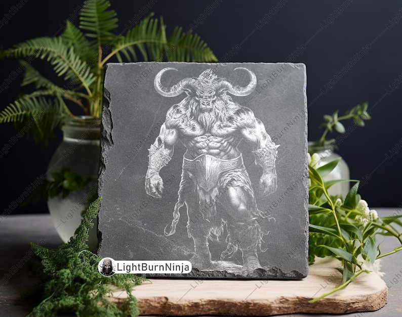 Minotaur Myth Crete Human Bull Beast Greek Monster Aries Ram Laser File ...