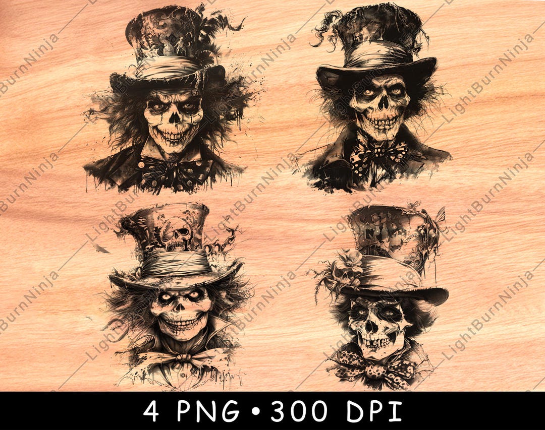 Skeleton Zombie Creepy Face Smile Undead Man Gothic Horror Laser File ...