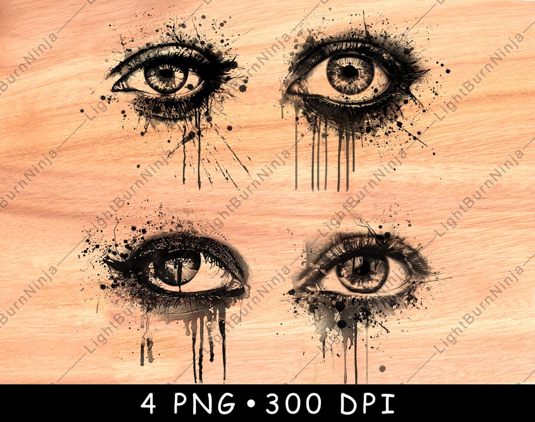 Eye Paint Splatter Dripping Effect Human Eyelashes Visual Ink Laser ...