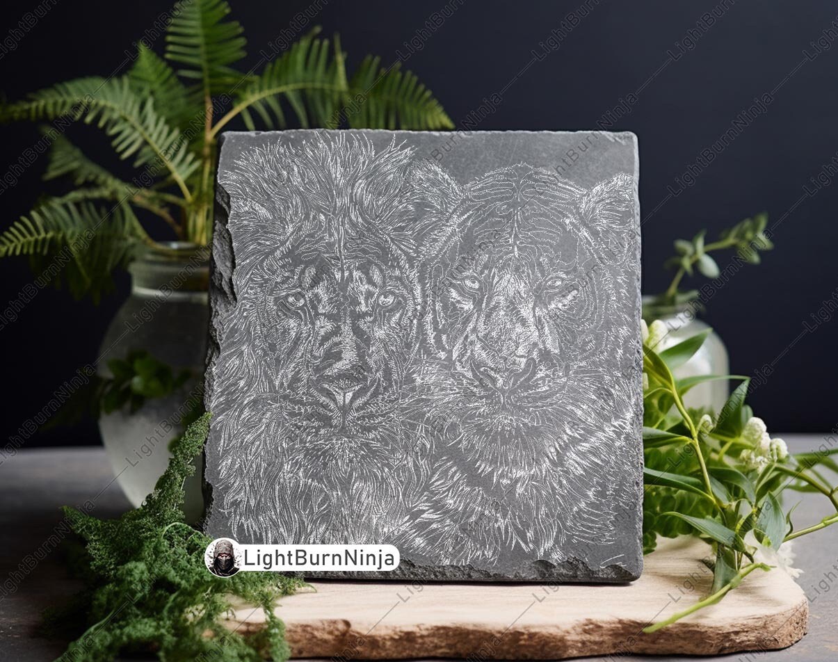 Lion and Tiger Wild Animals Predators Wildlife Portrait King Laser File ...