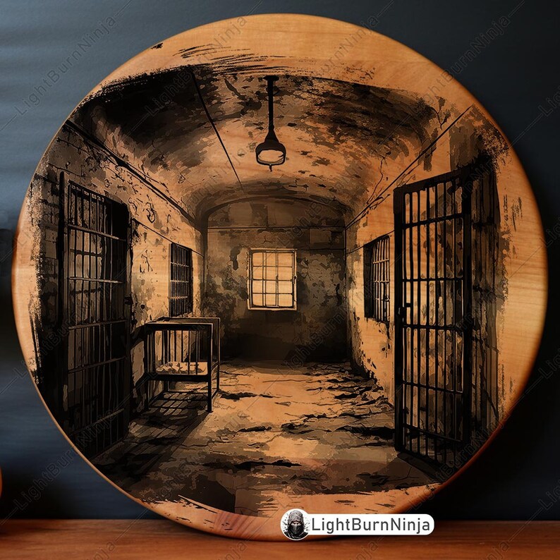 Prison Cell Dungeon Jail Penitentiary Detention Halloween Laser File ...